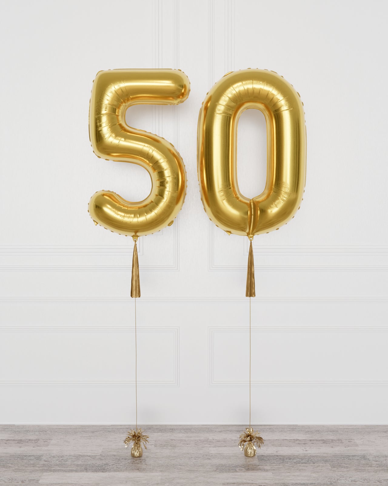 Custom Double Number Balloon with Tassel – Balloon Expert