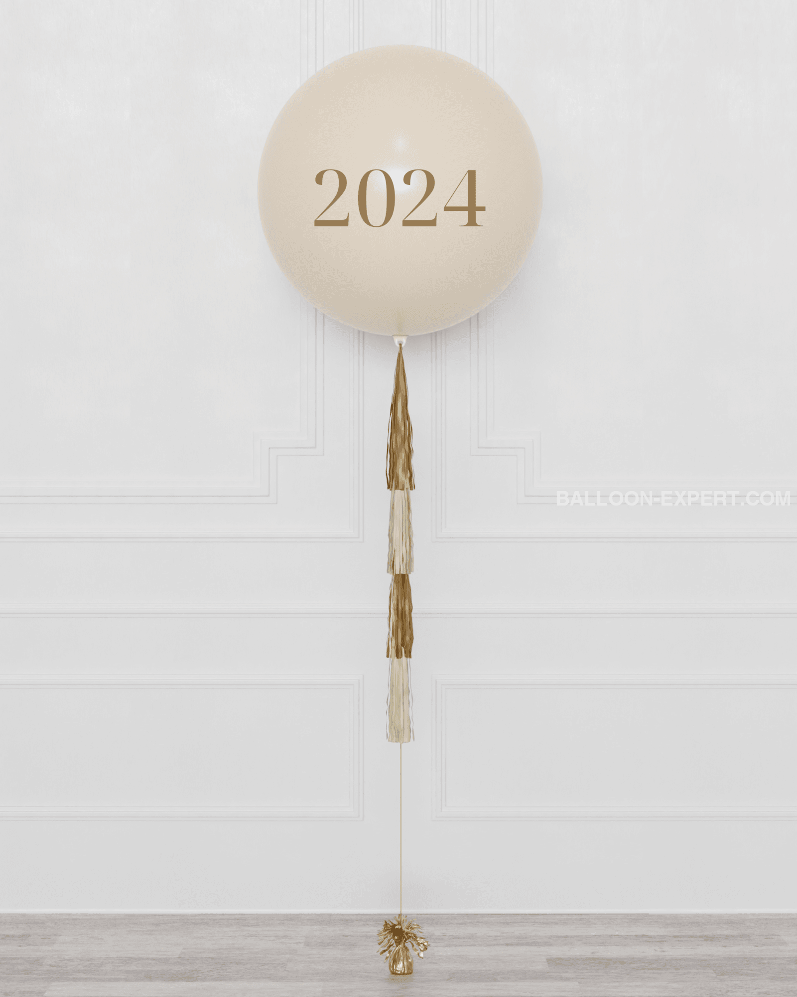 New Year's Eve Cashmere and Gold Jumbo Balloon - Balloon Expert