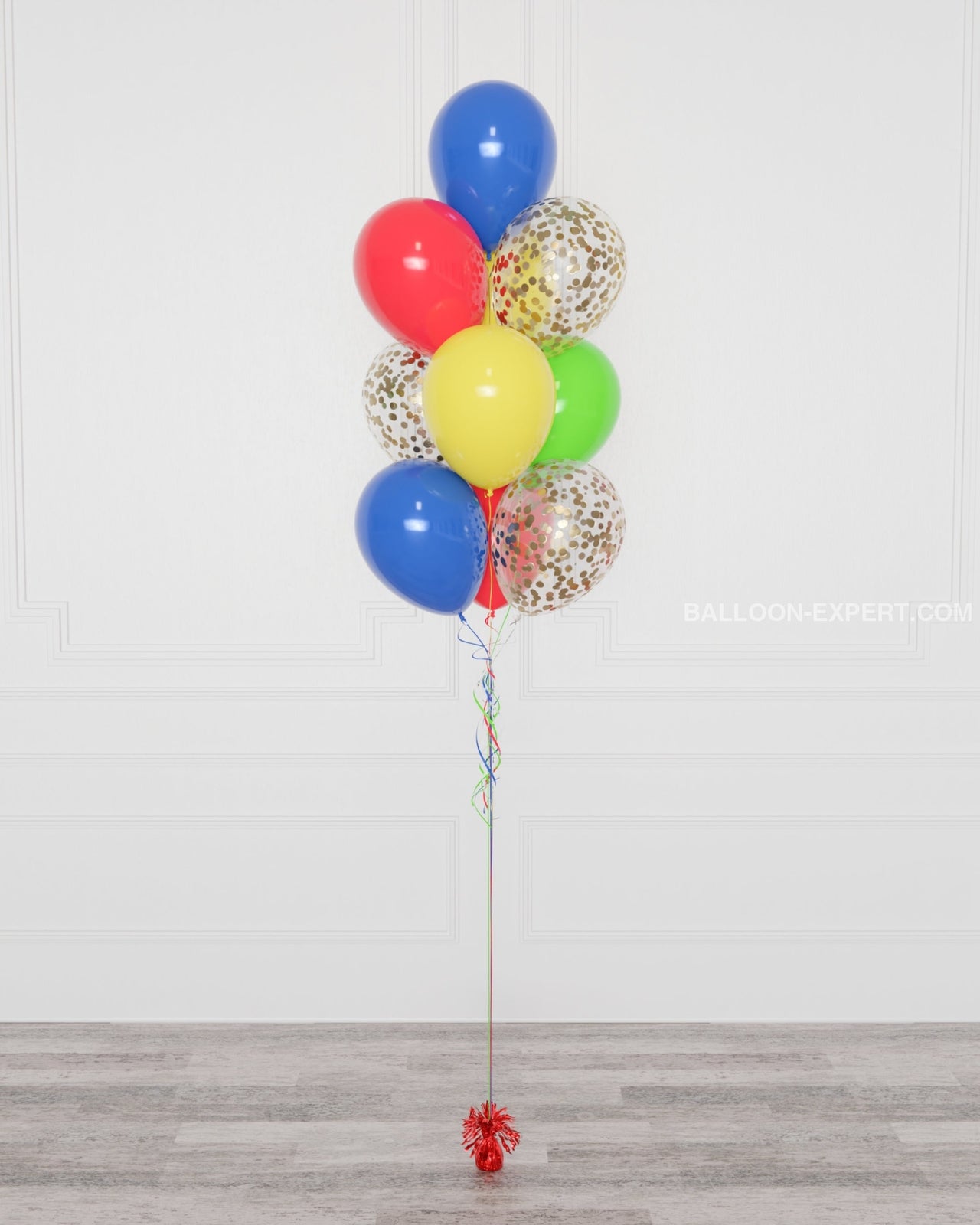 Super Mario Bros Confetti Balloon Bouquet, Helium Inflated – Balloon Expert