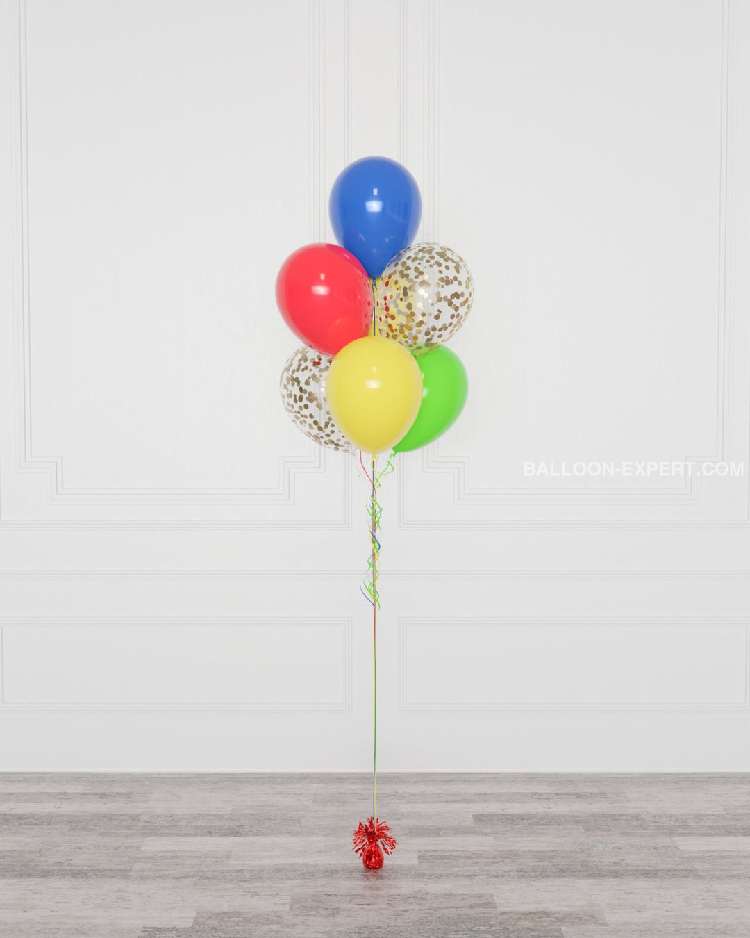 Super Mario Bros Confetti Balloon Bouquet, 7 Balloons, Helium Inflated ...
