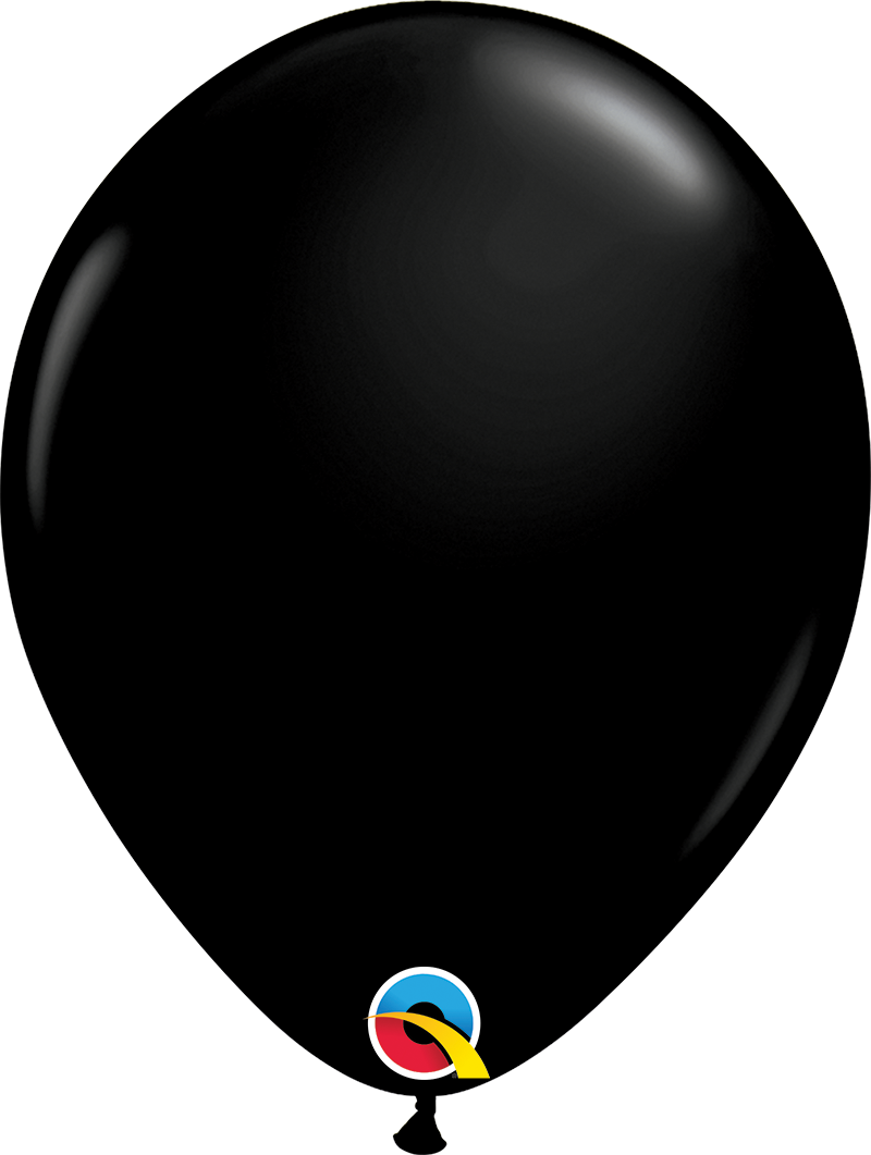 12" Black Latex Balloon, Helium Inflated l Balloon Expert